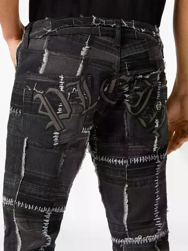 Philipp Plein Patchwork Straight-leg Jeans