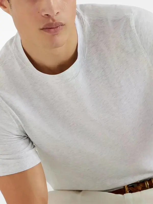 Brunello Cucinelli Mélange-effect Cotton-blend T-shirt