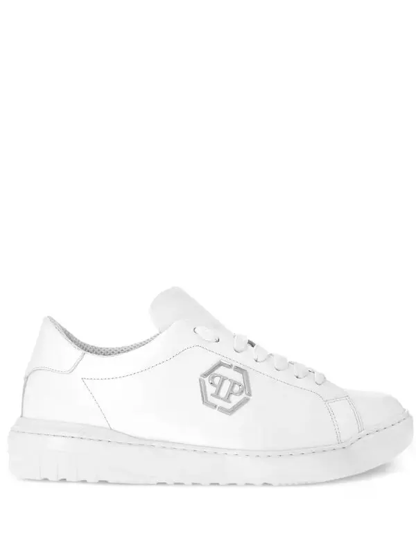 Philipp Plein Logo-appliqué Leather Sneakers