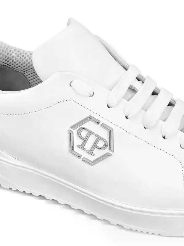 Philipp Plein Logo-appliqué Leather Sneakers