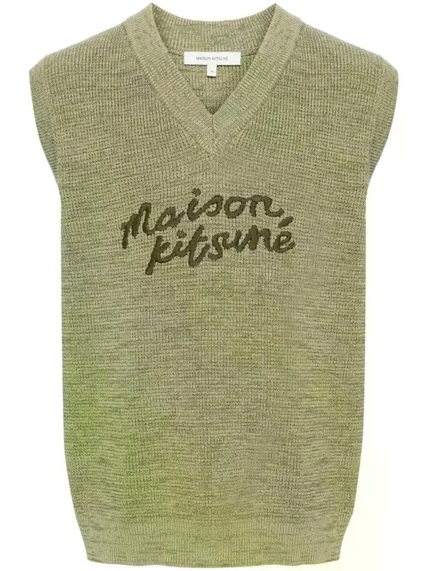 Maison Kitsuné Logo-embroidered Cotton Vest