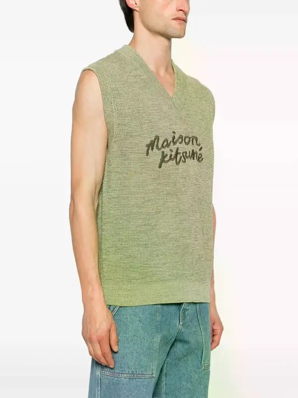 Maison Kitsuné Logo-embroidered Cotton Vest