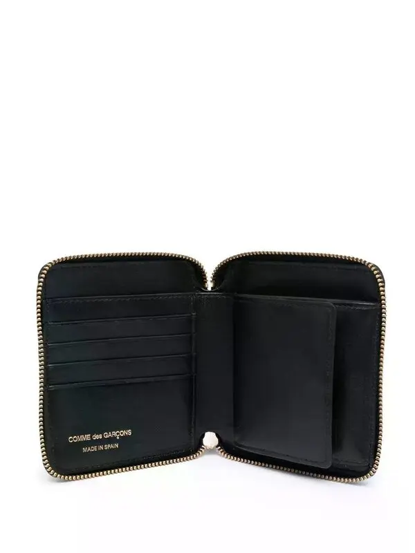 Comme Des Garçons Zipped Leather Wallet - Black