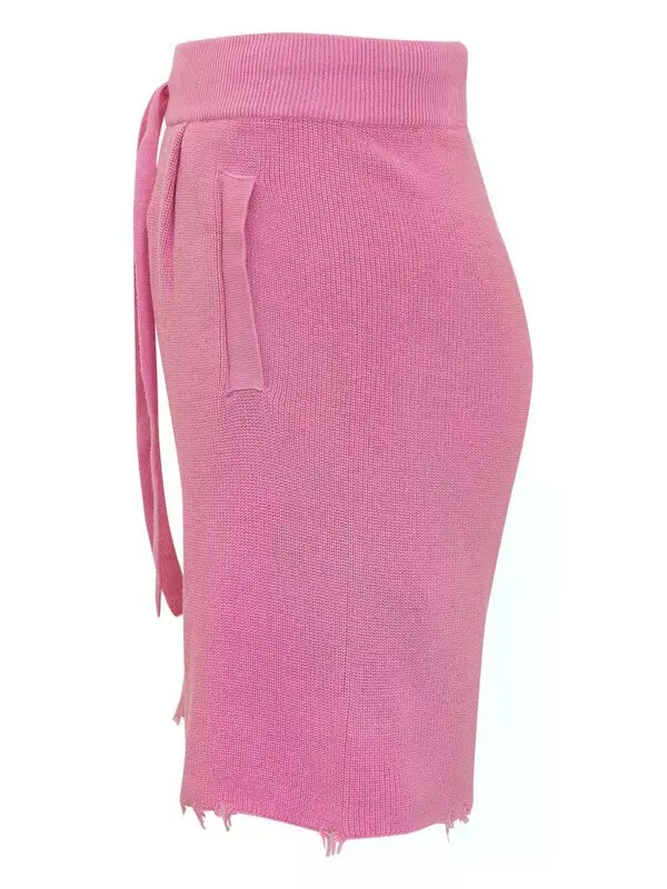 LANEUS Raw-cut Knitted Shorts