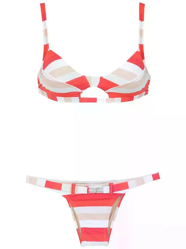 AMIR SLAMA Striped Bikini - Red