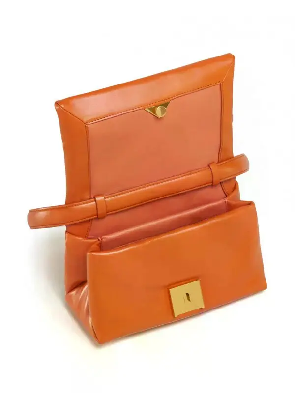 Marni Prisma Leather Shoulder Bag - Orange