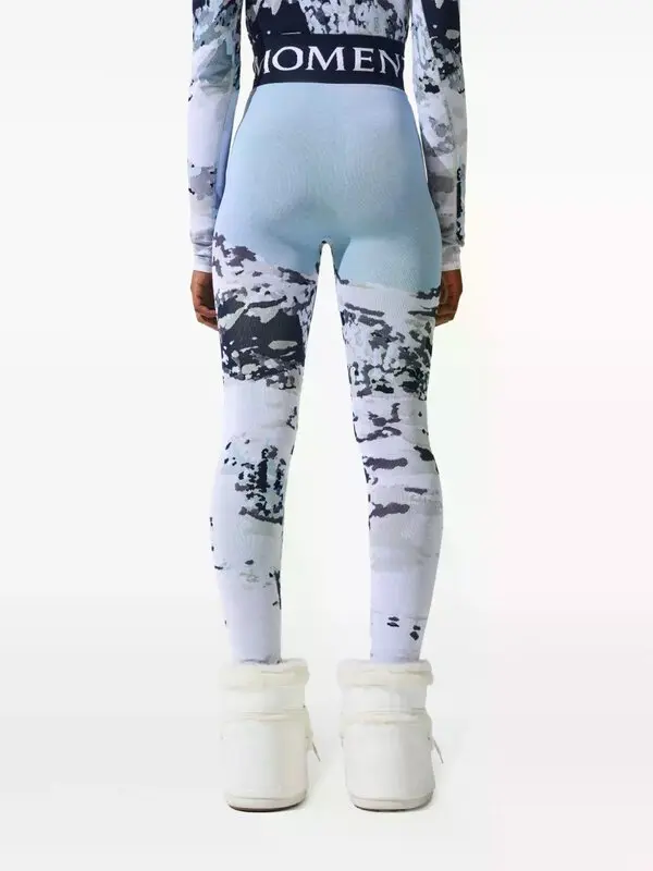 Perfect Moment Landscape-jacquard Leggings - Blue