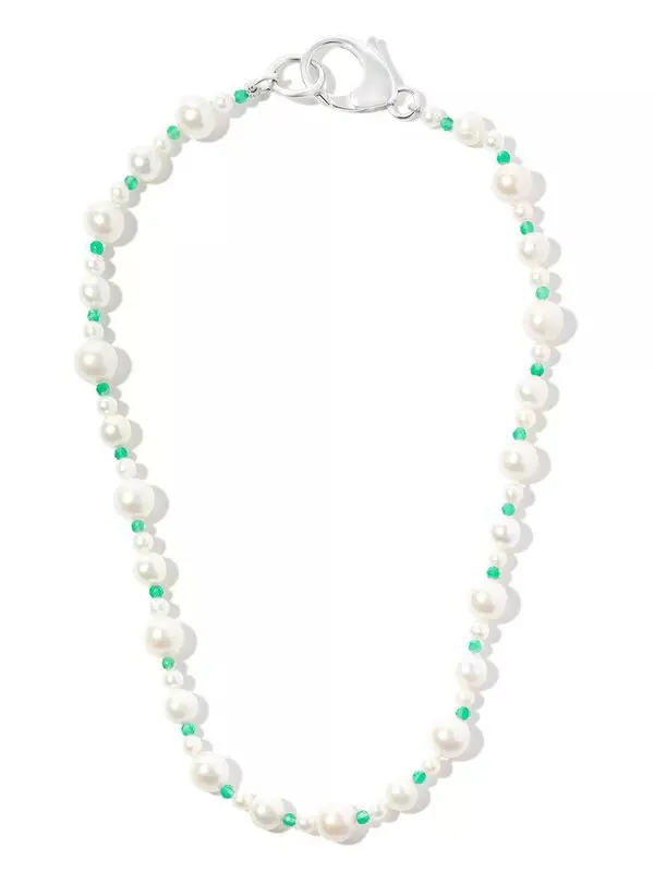 HATTON LABS Sterling Pebbles, Pearl, And Bead Necklace