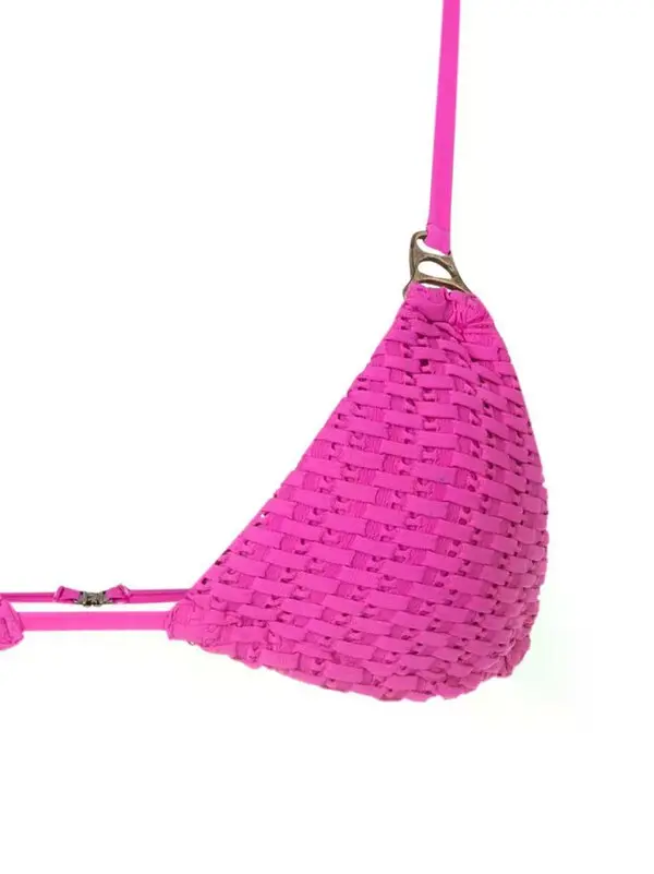 AMIR SLAMA Interwoven-design Triangle Bikini