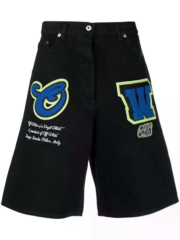 Off-White Wide-leg Denim Shorts