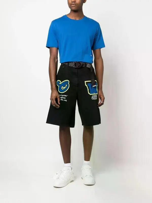 Off-White Wide-leg Denim Shorts