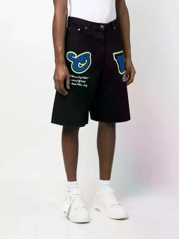 Off-White Wide-leg Denim Shorts