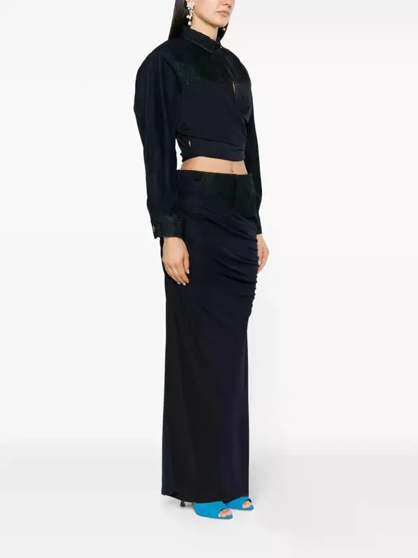 Christopher Esber Sevilla Denim Wrap Top
