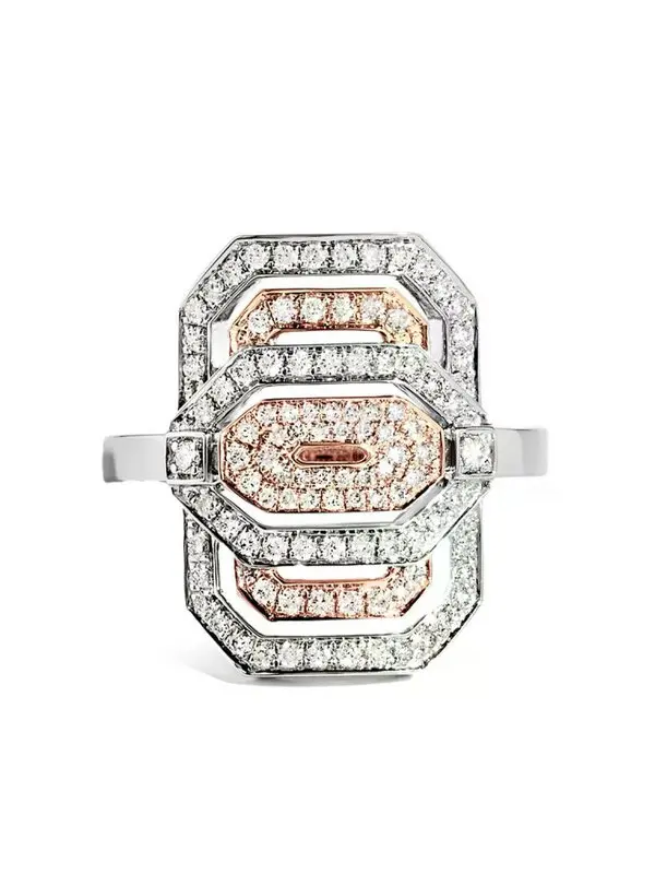 STATEMENT 18kt Rose Gold My Way Diamond Ring - Silver