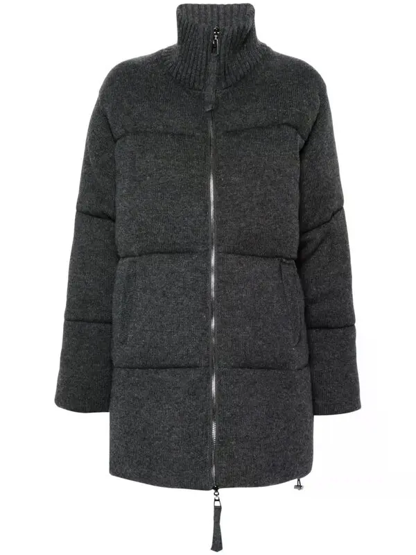 P.a.r.o.s.h Wool Puffer Coat - Grey