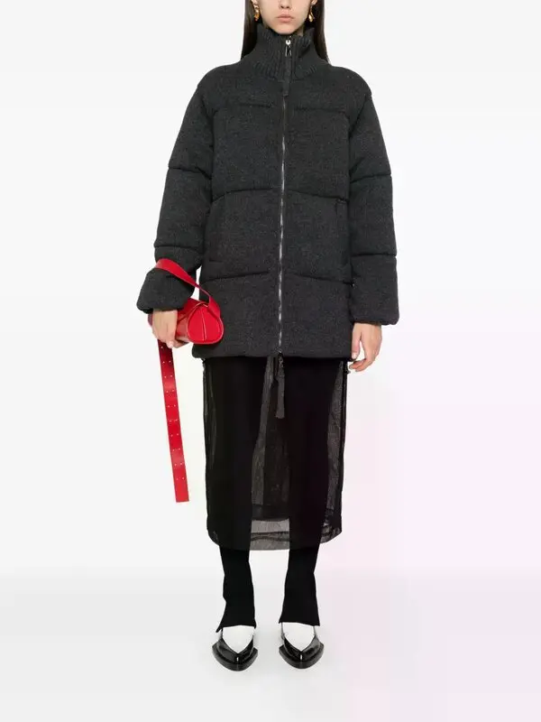 P.a.r.o.s.h Wool Puffer Coat - Grey
