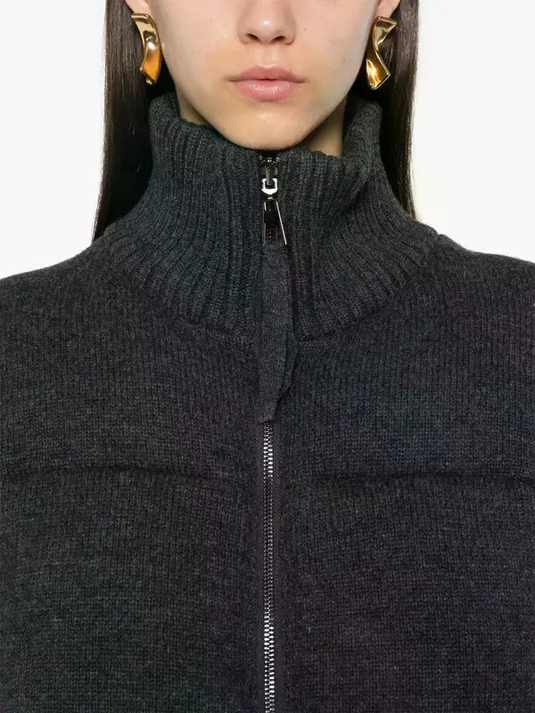 P.a.r.o.s.h Wool Puffer Coat - Grey