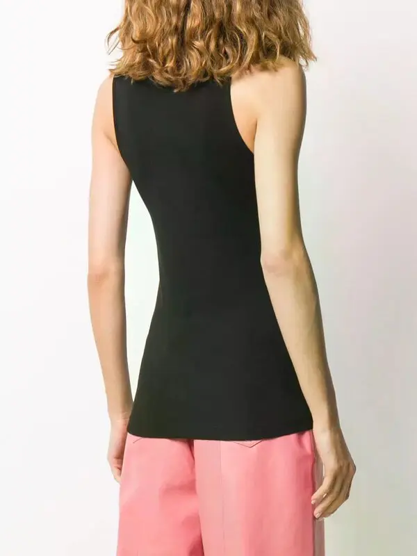 PATOU Logo-print Jersey Tank Top - Black