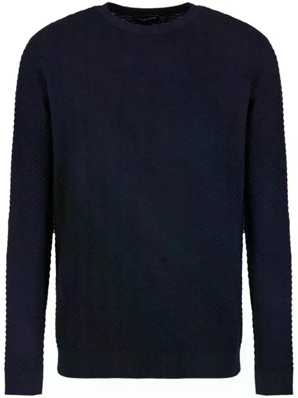 Giorgio Armani Chevron Knit Wool-blend Jumper