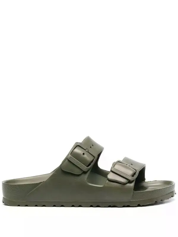 BIRKENSTOCK Arizona Slides With Buckle Detail - Green