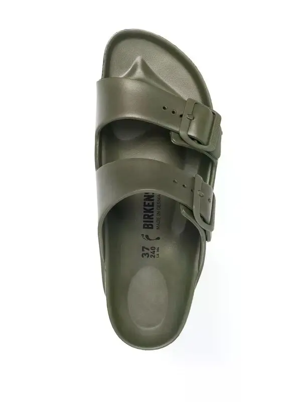 BIRKENSTOCK Arizona Slides With Buckle Detail - Green