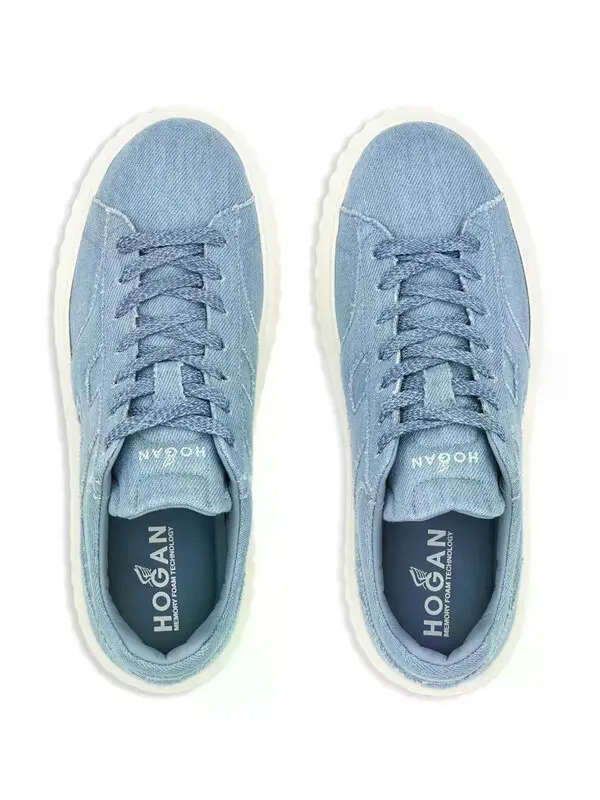 Hogan H-stripe Denim Sneakers