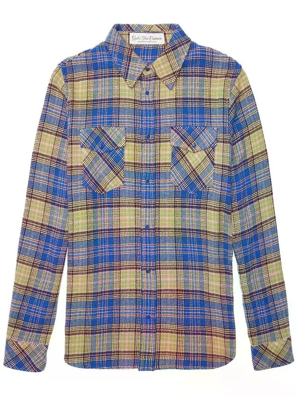 GOD'S TRUE CASHMERE Check-print Cashmere Overshirt