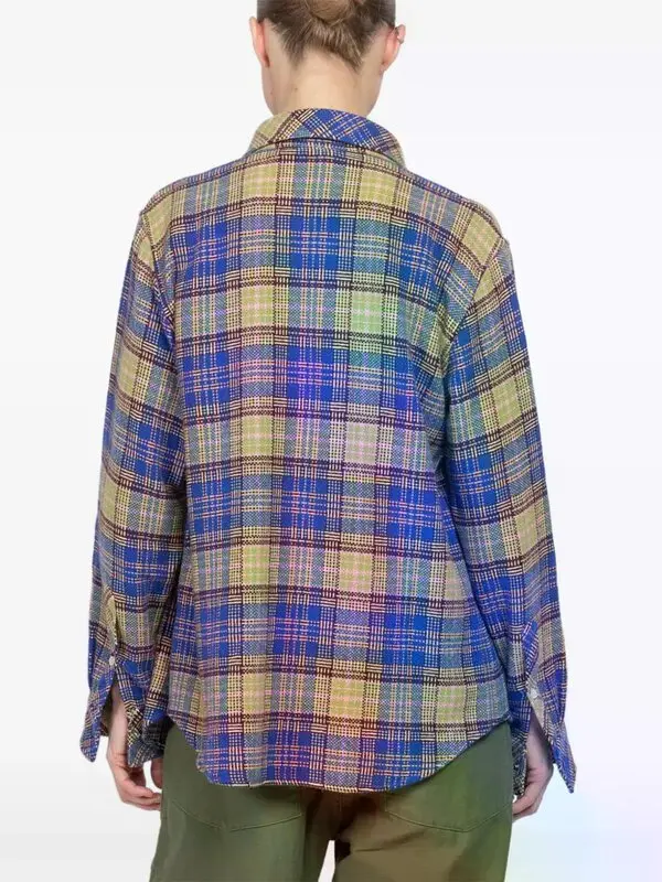 GOD'S TRUE CASHMERE Check-print Cashmere Overshirt