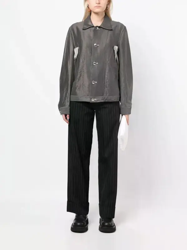 SULVAM Button-up Long-sleeved Shirt