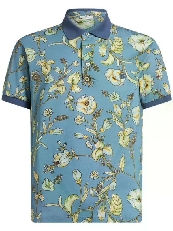 Etro Floral Polo Shirt - Blue