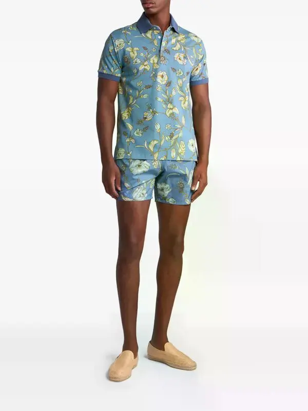 Etro Floral Polo Shirt - Blue
