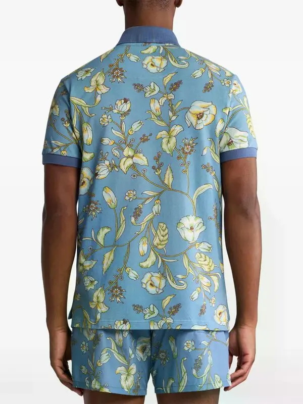 Etro Floral Polo Shirt - Blue