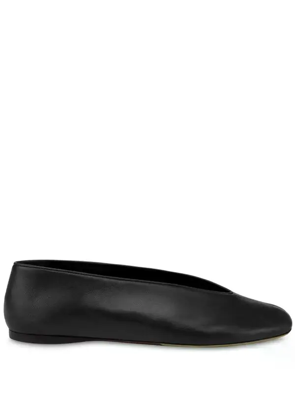 Moschino Leather Ballerina Shoes