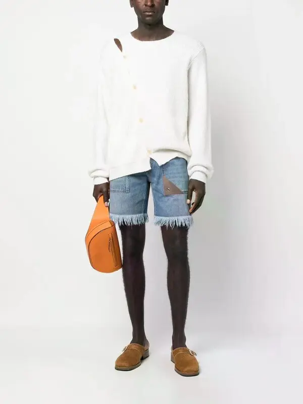 Fendi Frayed-details Denim Shorts
