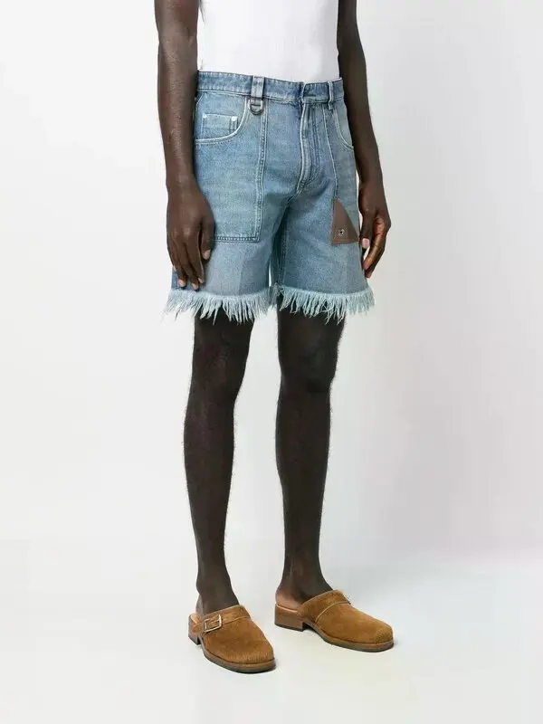 Fendi Frayed-details Denim Shorts