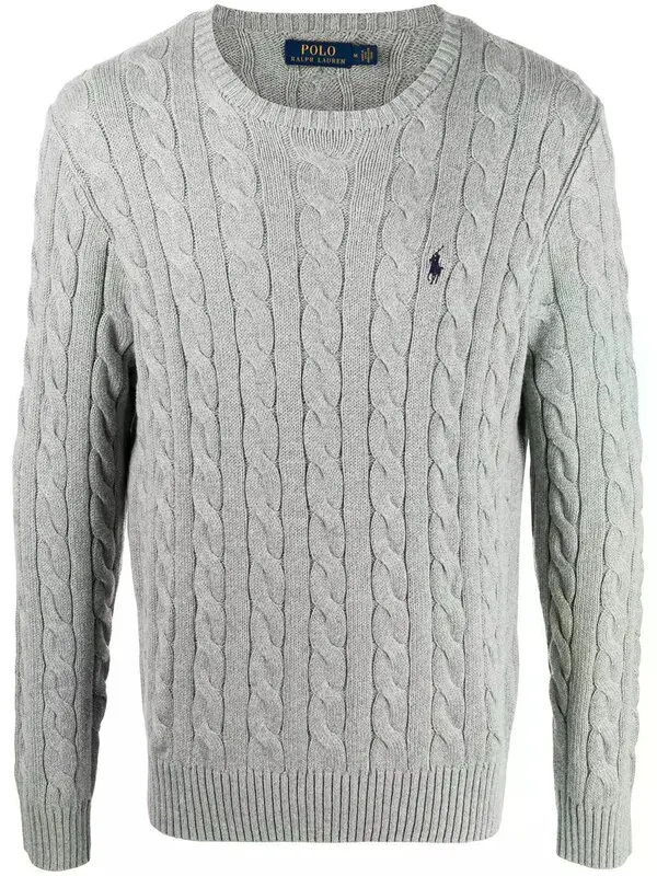 Polo Ralph Lauren Cable Knit Sweatshirt - Grey
