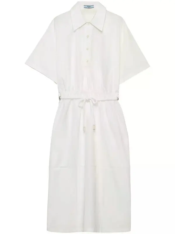 Prada Drawstring Mini Dress - White