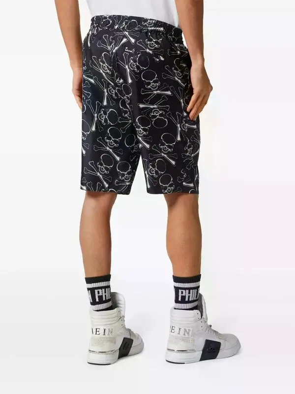 Philipp Plein Skull-print Silk Shorts