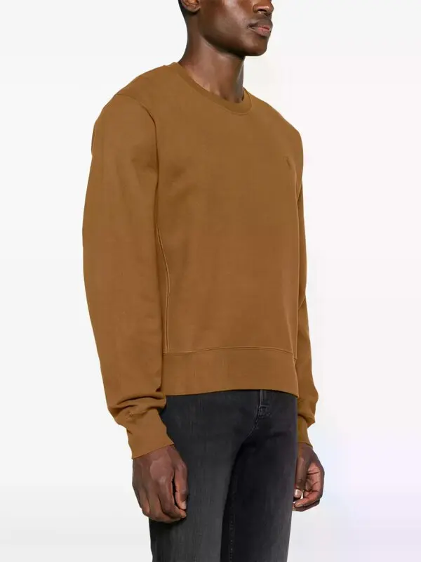 Saint Laurent Logo-embroidered Cotton Sweatshirt