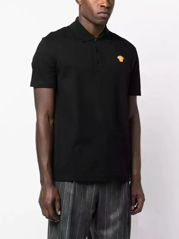 Versace Medusa Embroidered Polo Shirt