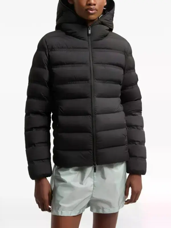 Moncler Hooded Quilted Jacket With Logo Detail