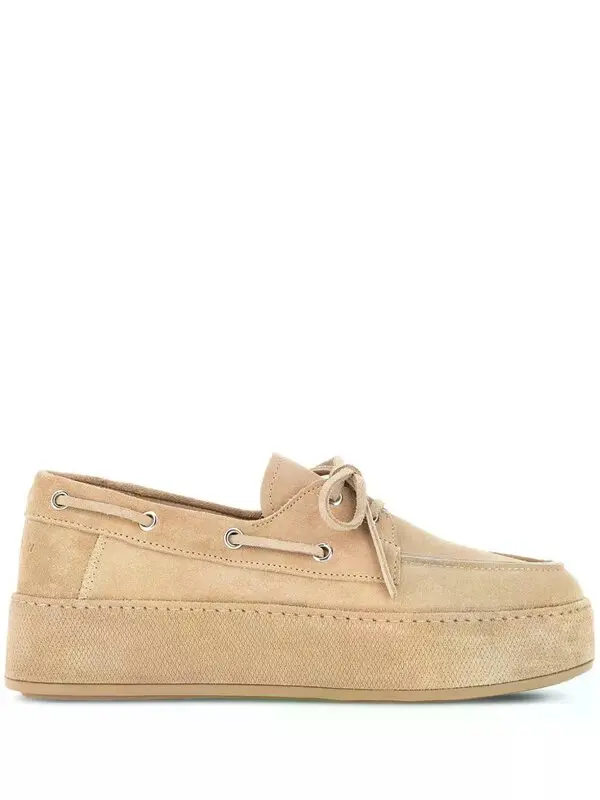 Hogan Suede Loafers With Flatform Sole
