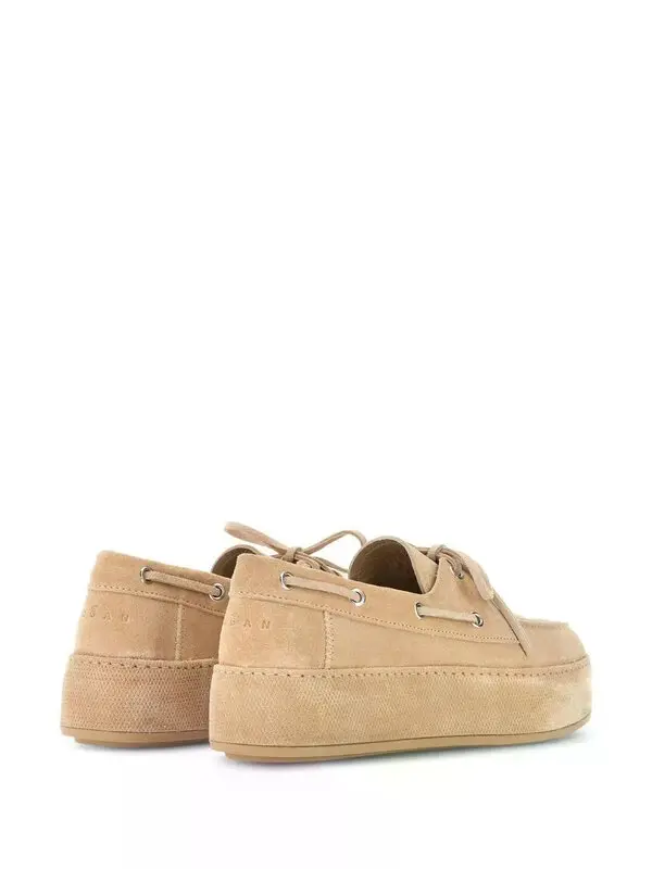 Hogan Suede Loafers With Flatform Sole