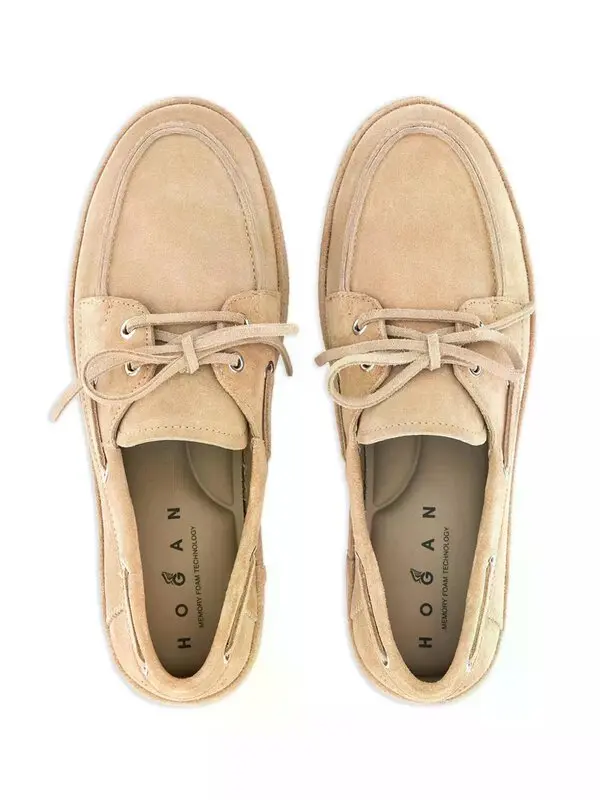 Hogan Suede Loafers With Flatform Sole