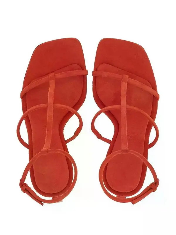 FERRAGAMO Elina 105mm Suede Sandals - Red