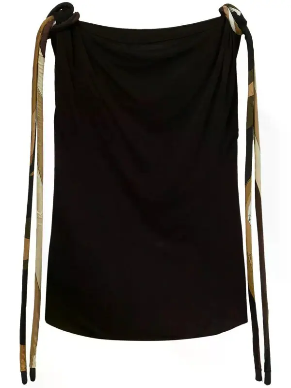 Emilio Pucci Vivara Knot Top - Black