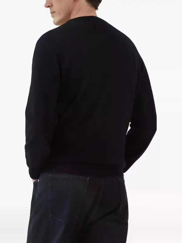 Brunello Cucinelli Crew Neck Cashmere Jumper - Black