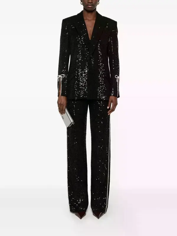 NISSA Sequined Open Front Blazer