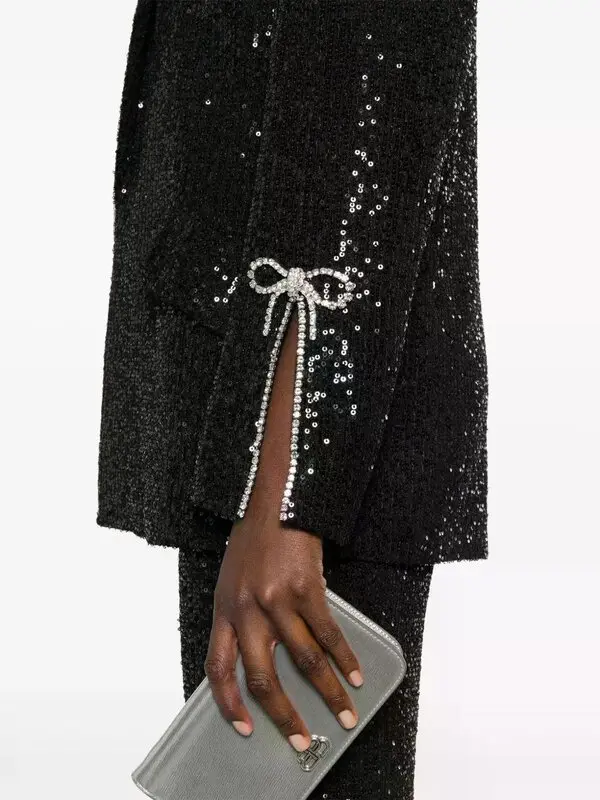 NISSA Sequined Open Front Blazer