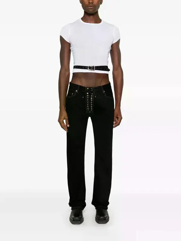 LUDOVIC DE SAINT SERNIN Straight-leg Lace-up Jeans